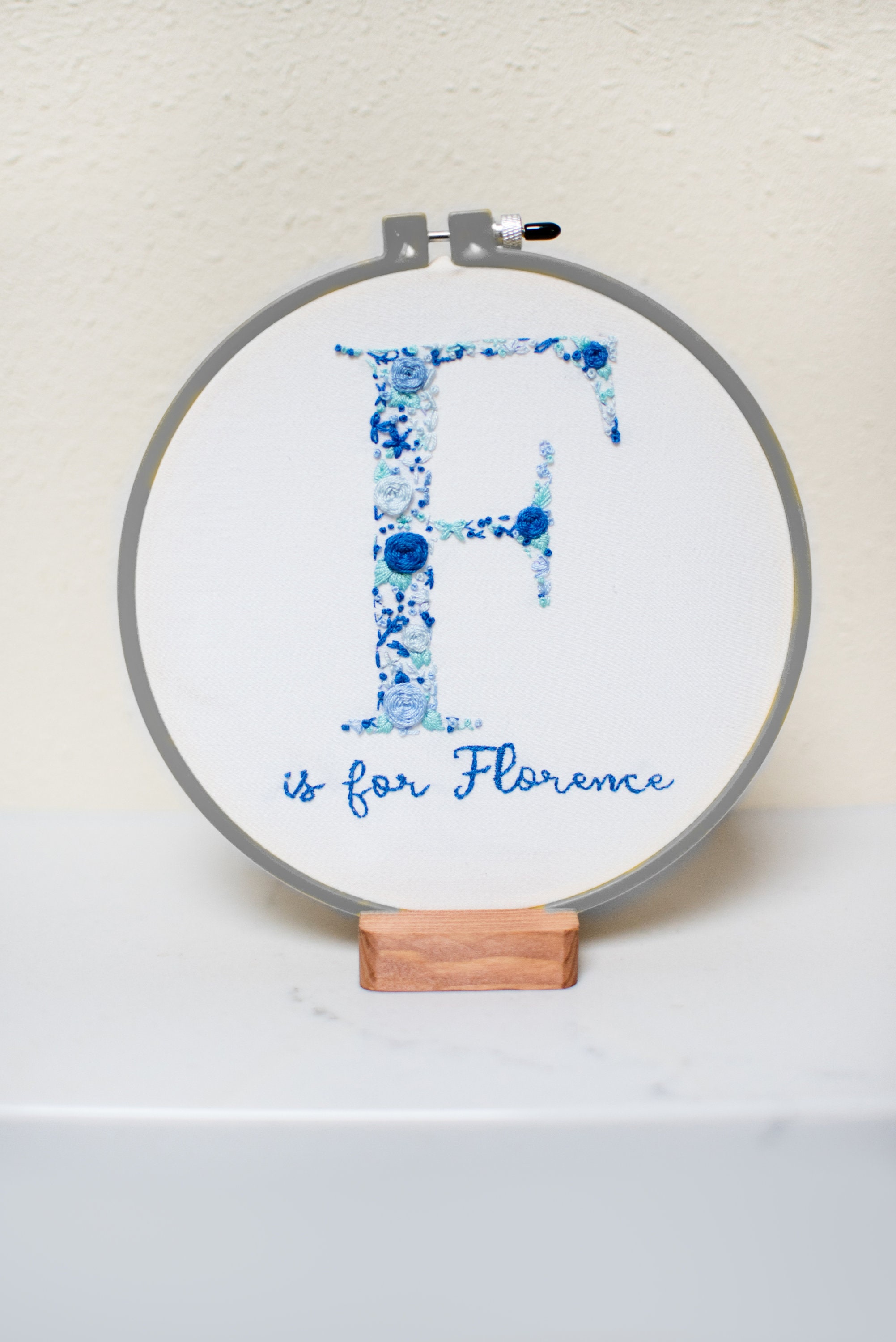 Letter Embroidery Pattern / F Initial Embroidery Pattern / - Etsy