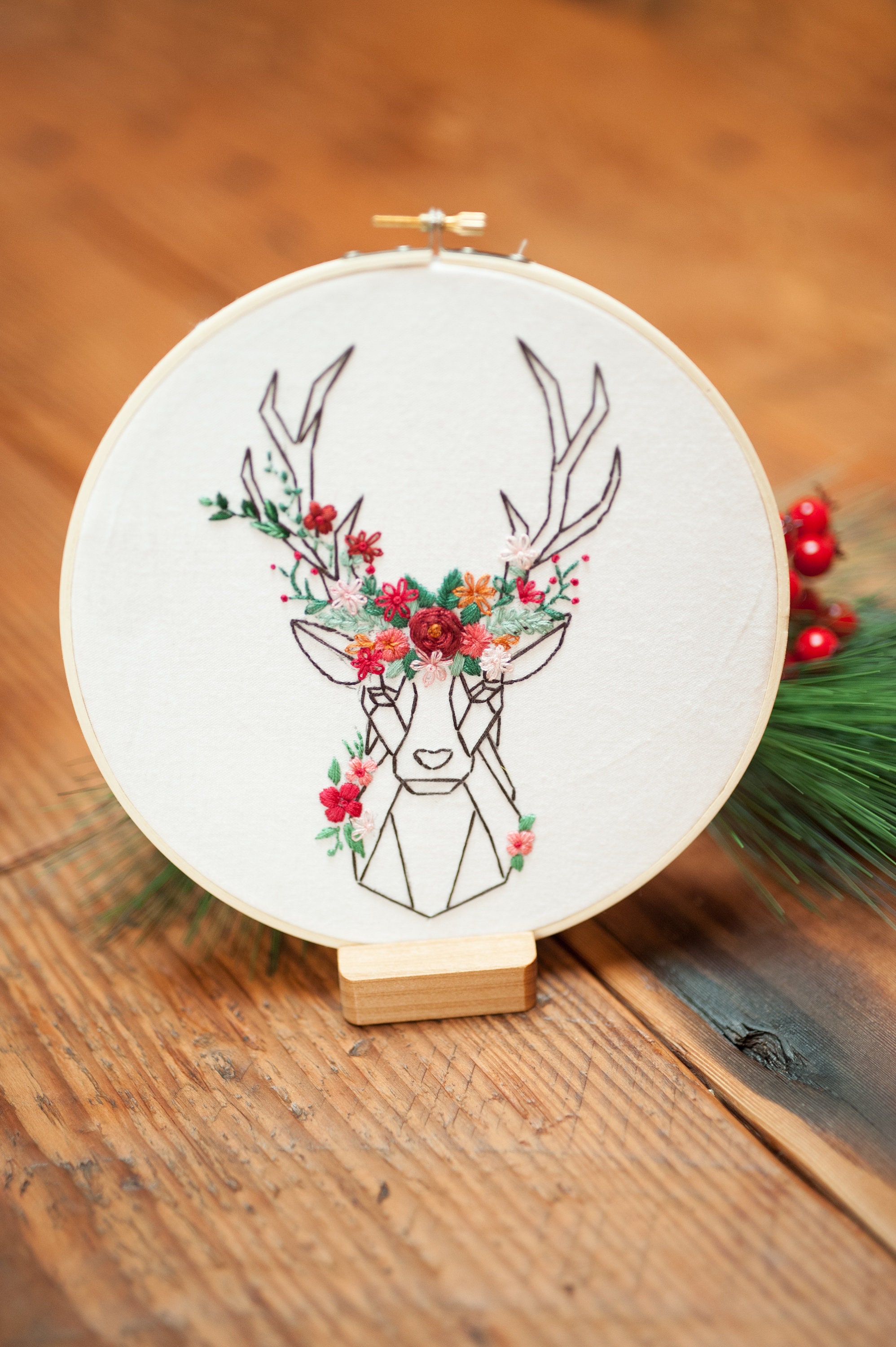 Christmas Embroidery Pattern / Reindeer Embroidery Pattern PDF - Etsy