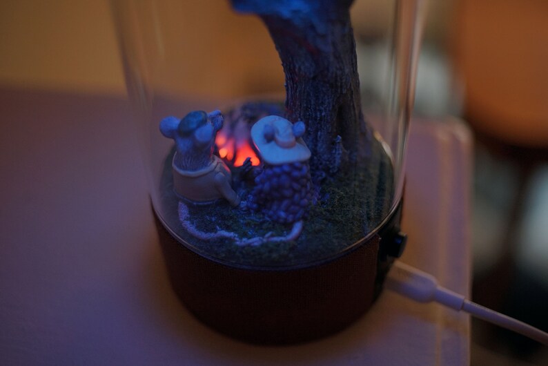 Diorama Lamp: Mice Camping - Etsy