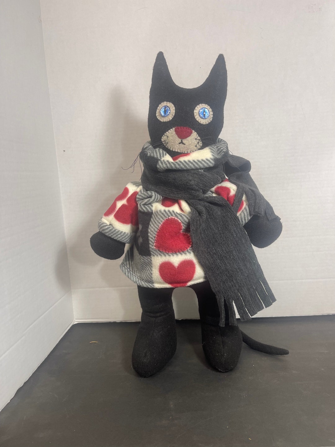 Cozy Kitty Cat in a Snuggly Sweater, Felt, Sewing PDF Download Pattern ...