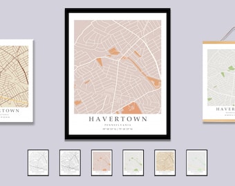 Havertown,pa Map - Etsy