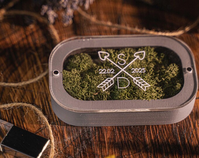 Personalized Wooden USB | Engraved Custom USB Stick | Wedding Gift Box ...