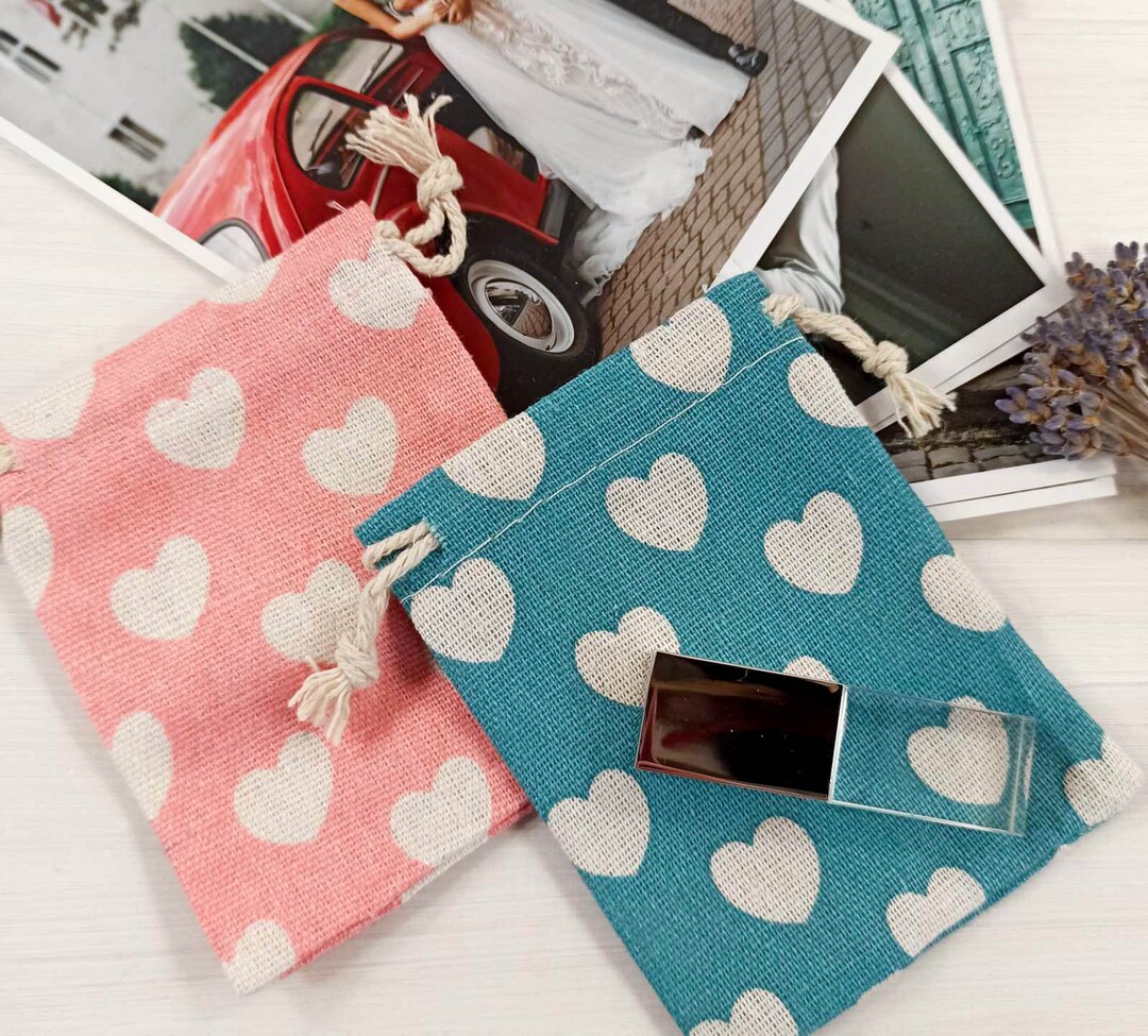 Small Drawstring Bag for Usb and Gifts Made With Organic Cotton ...