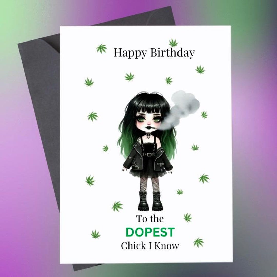 Dope Birthday Card, Birthday Card With Matching Envelope Seal ...