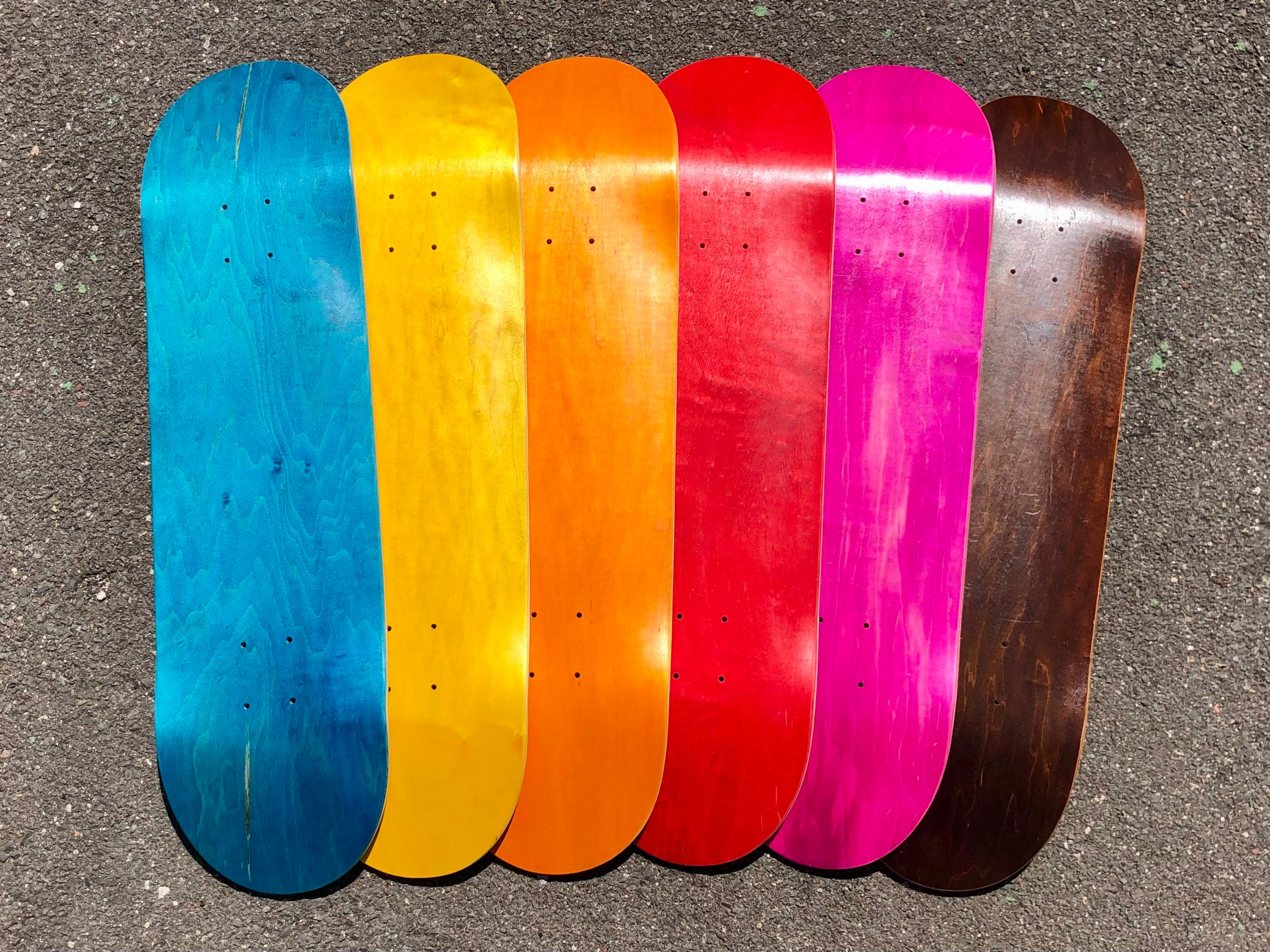 Blank Colored Skateboard Decks
