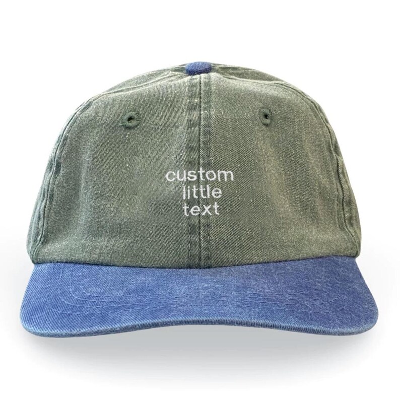 Trendy Two Tone Dad Hat W/ Custom Text - Personalized Cap - Embroidery ...