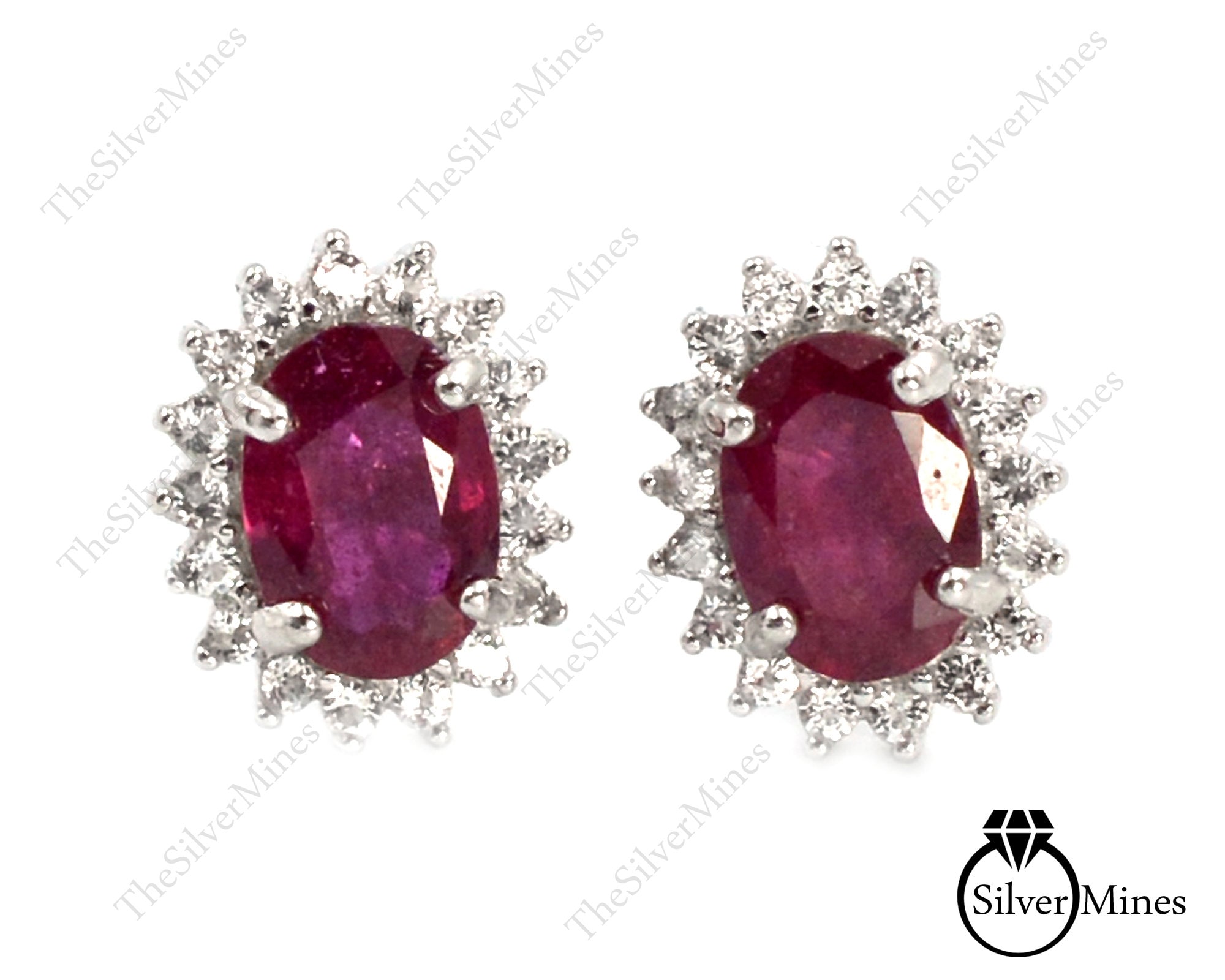 Natural Ruby Jewelry Set/ 925 Sterling Silver/ Ruby Jewelry | Etsy