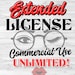 Extended License Commercial Use Unlimited Usage, One Time Payment for ...