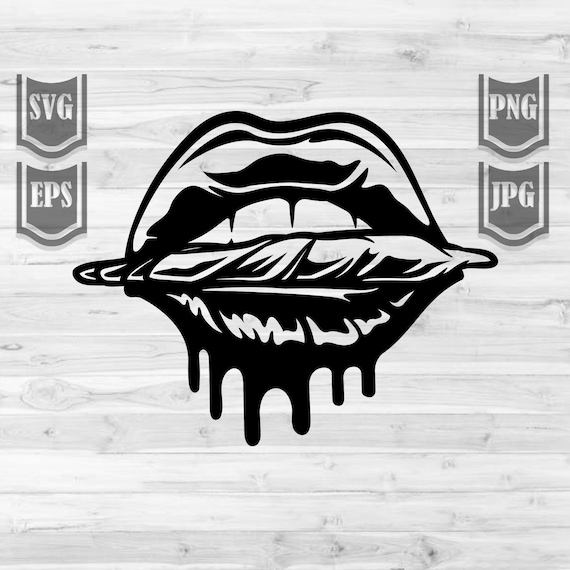 Dripping Lips With Joint Svg Smoking Weed Clipart | Etsy