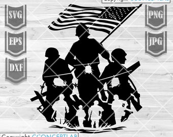 Soldier Scene Dxf - Etsy