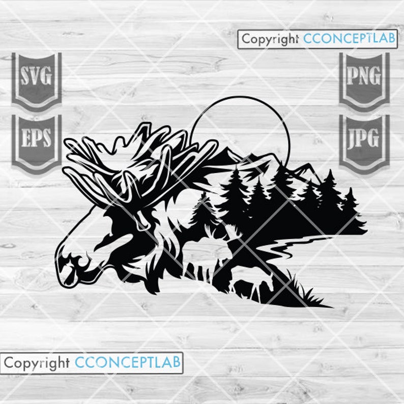 Moose Outdoor Scene Svg Moose Svg Moose Png Moose | Etsy Moose Outdoor Scene Svg Moose Svg Moose Png Moose | Etsy