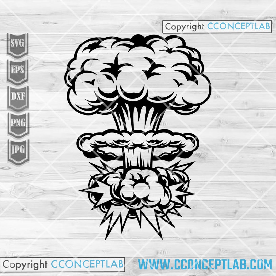 Explosion Svg | Military Combat Dxf | War Zone Clipart | Explosive ...