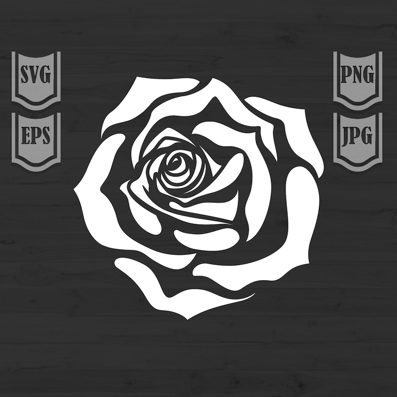 Rose Svg Rosebud Clipart Flower Stencil Wedding Decors - Etsy