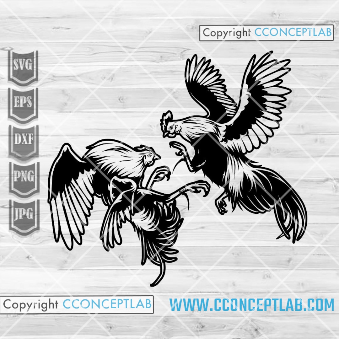 Cockfighting Svg | Cockpit Clipart | Strong Chicken Stencil | Angry ...