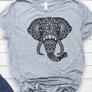Mandala Elephant Svg | Boho Safari Life Stencil | Zoo Crew Shirt Png ...