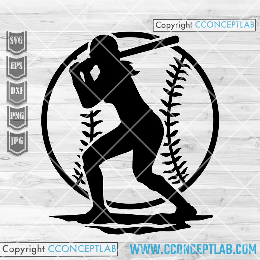 Softball Player Svg Game Day Shirt Png Pitcher Batter Bat Cutfile ...