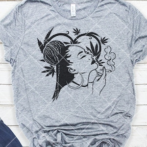 Braided Afro Smoking Joint Svg | Smoking Weed Svg | Braided Svg | Afro ...