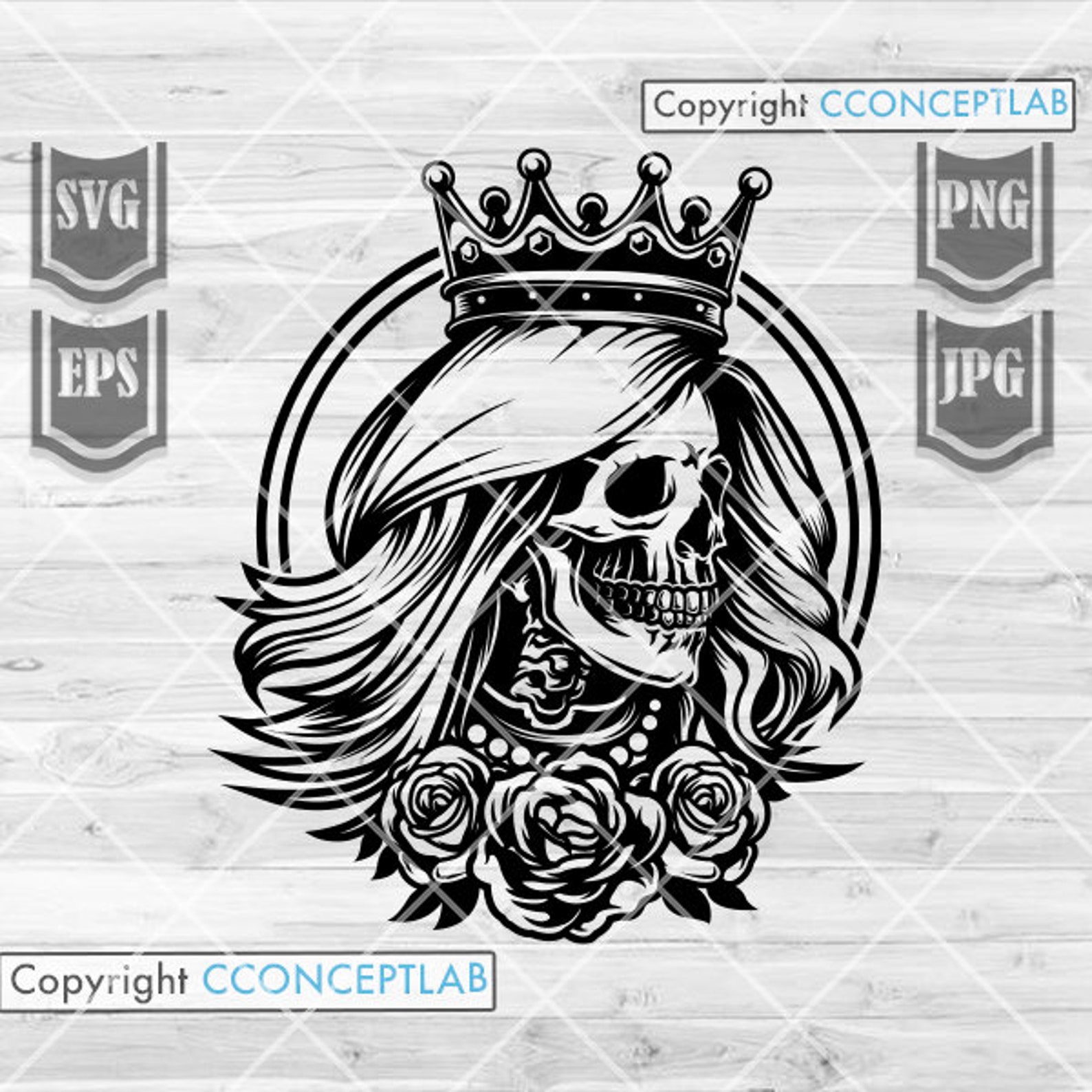 Skull Queen Svg Skull Queen Png Queen Svg Skull Svg - Etsy