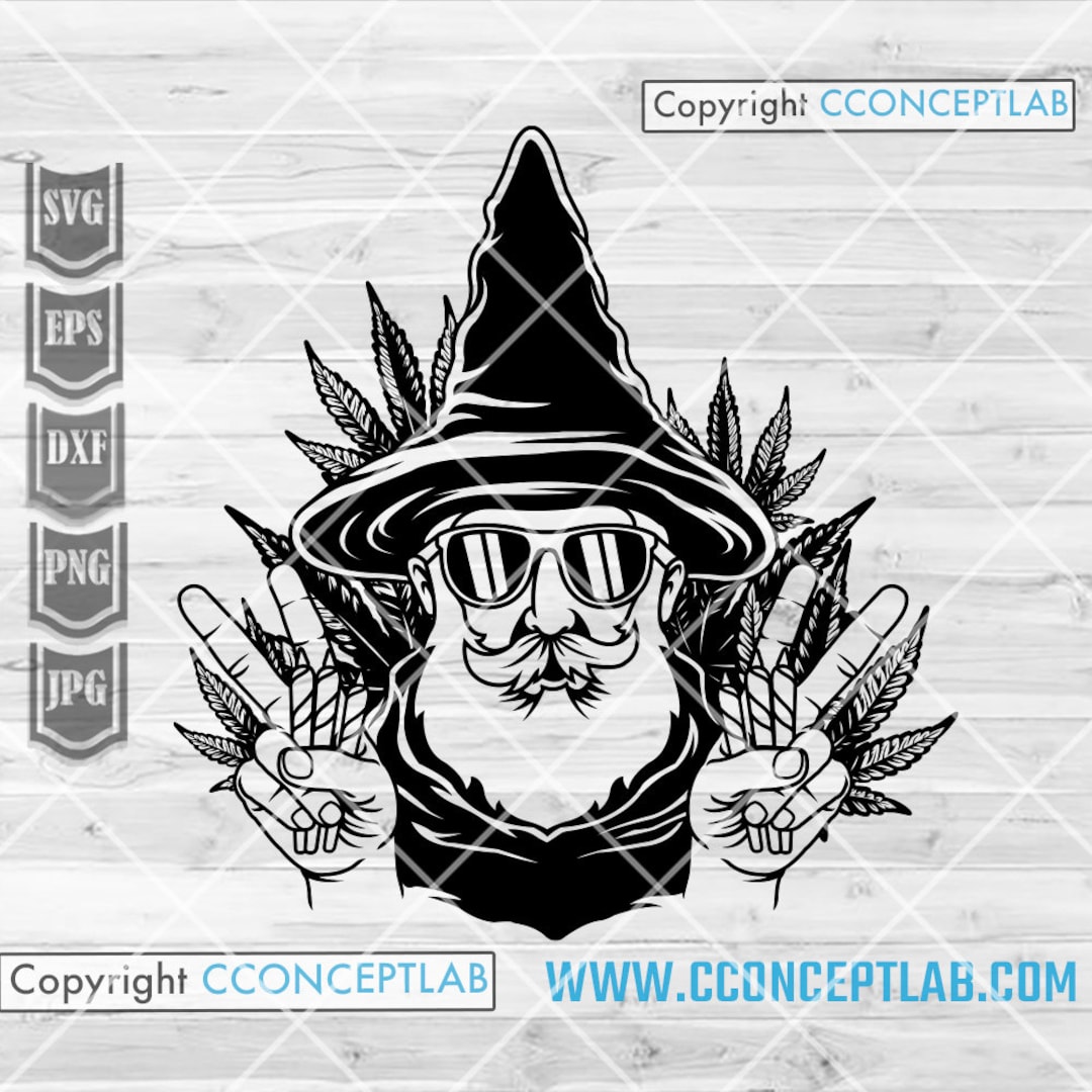 Weed Wizard Svg Cannabis Clipart Marijuana Cutfile 420 Shirt Png Kush ...