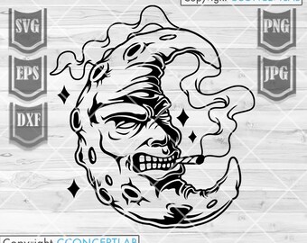 Rasta Moon Svg - Etsy