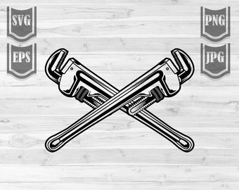 Crossed Wrenches Svg - Etsy