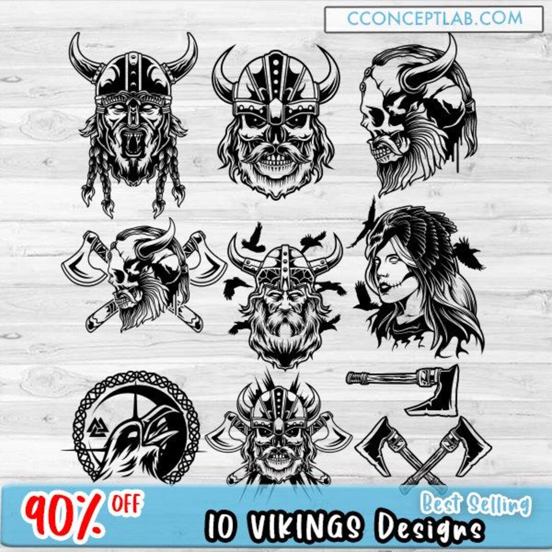 Vikings Svg | Vikings Bundle Svg | Valhalla Stencil | Walhalla Clipart ...