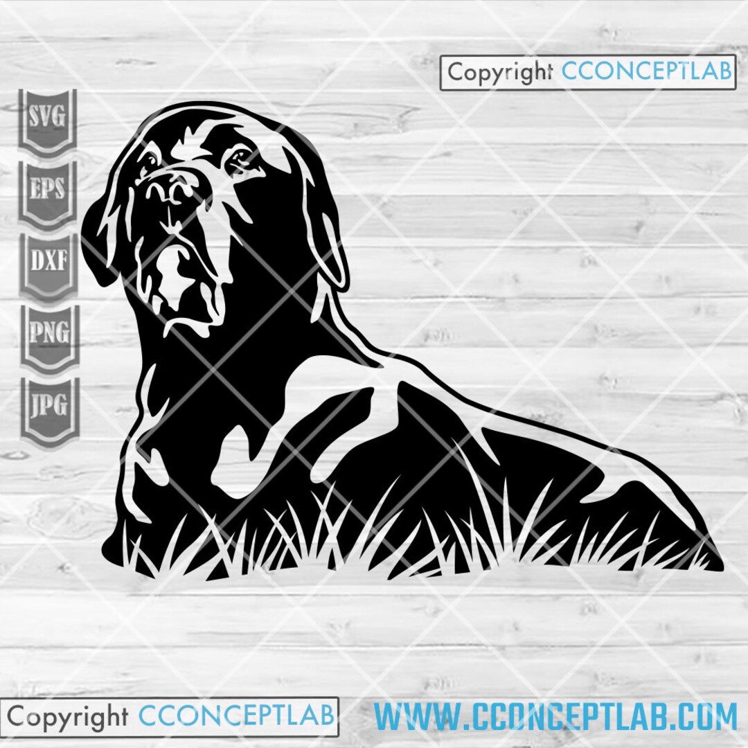 Black Labrador Svg | Service Canine Dog Clipart | K9 Police Doggo Dxf ...