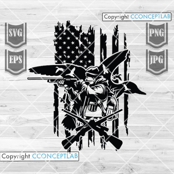 Duck Hunting Clipart Black And White