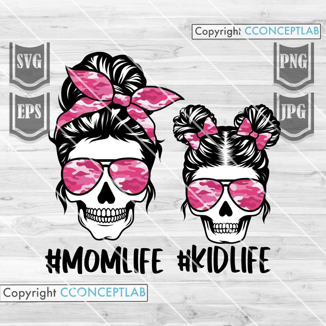 Momlife Kidlife Pink Camo Svg | Mom Life Clipart | Skull Mommy Dxf ...