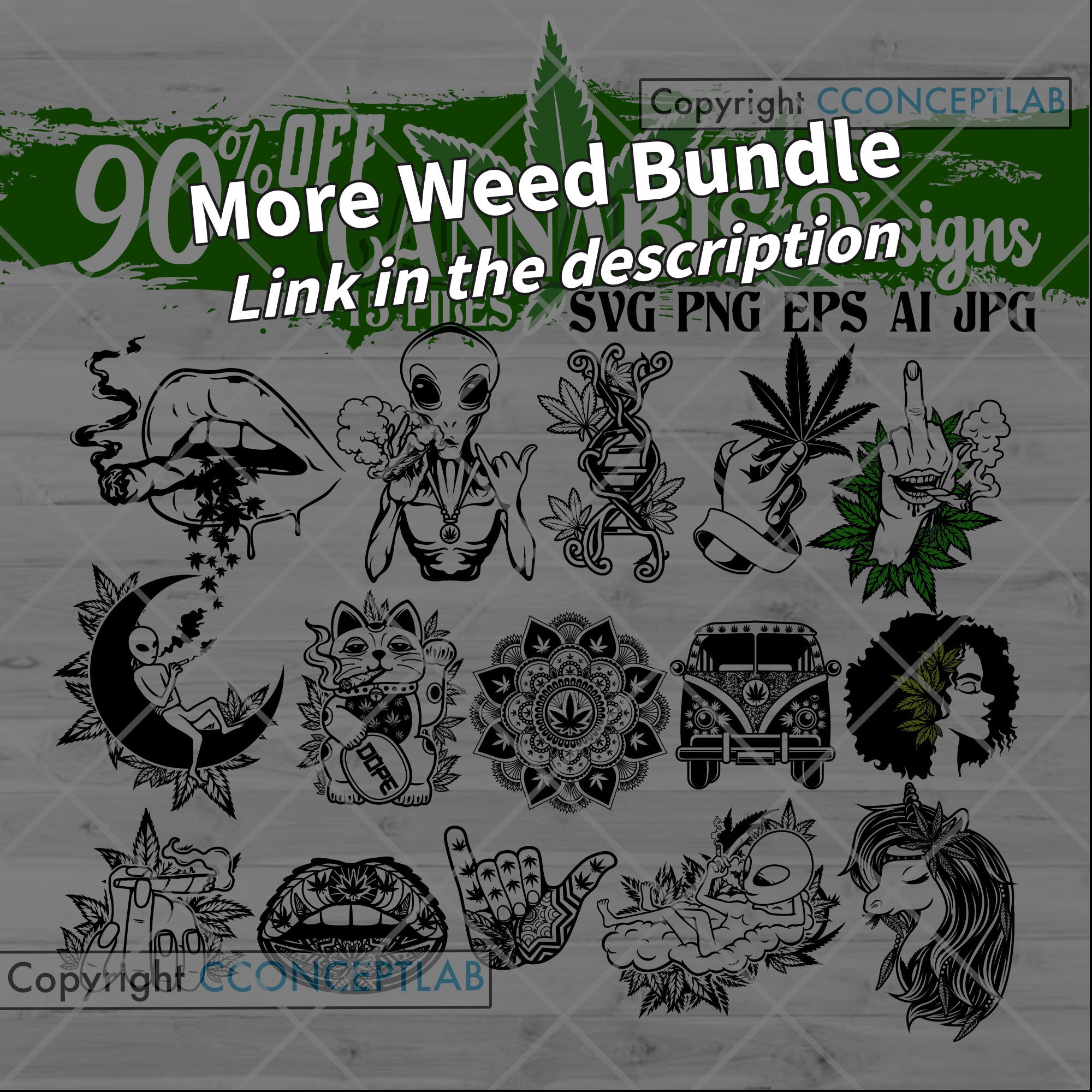 Alien Smoking Weed Middle Finger Svg High Kush Life Clipart - Etsy