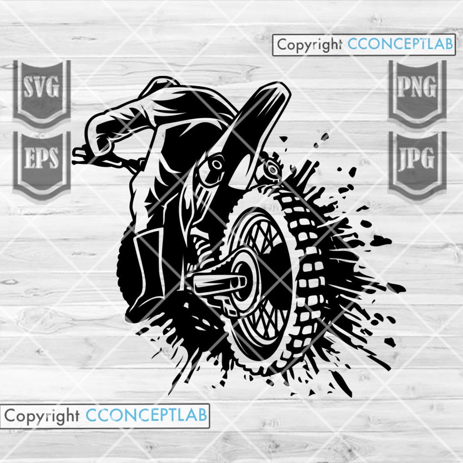 Motor Cross Dirt Bike Svg | Extreme Sports Cut File | Bike Dad in ...