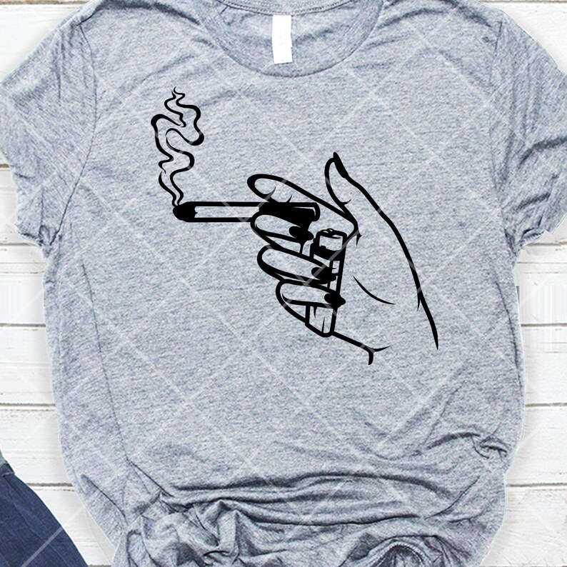 Sexy Hand Smoking Cigarette Svg | Lightning Cigar Cutfile | Girl ...
