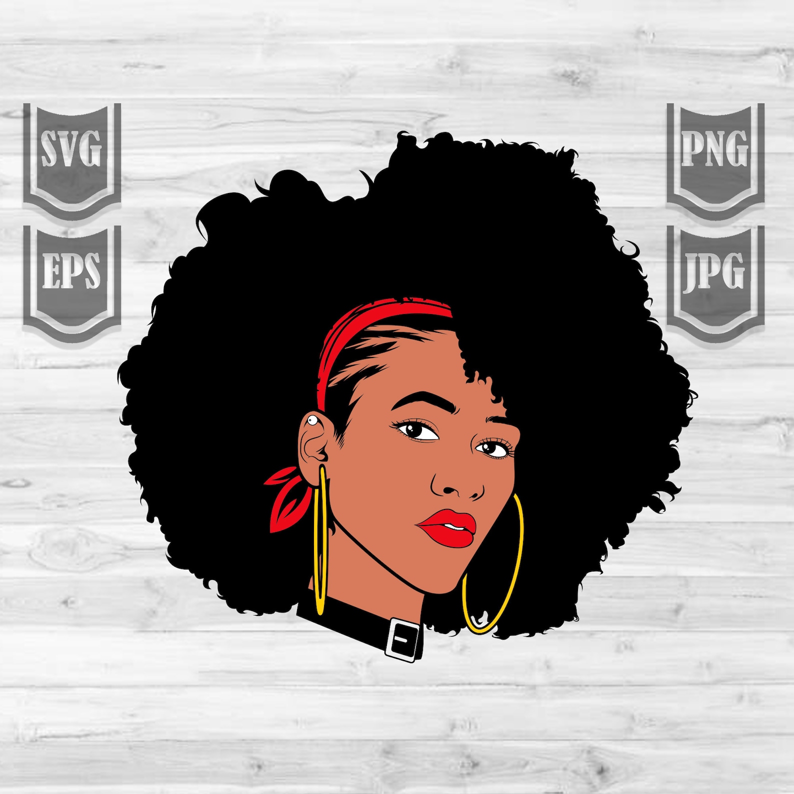 Afro Girl Svg File || Black Afro Girl Svg ||african American Girl Svg ...
