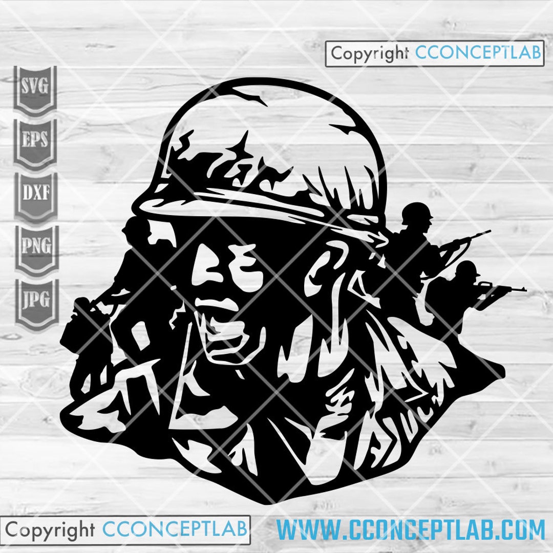 Military Scene Svg | Soldier Dad Cutfile | Veteran Shirt Png | Combat ...