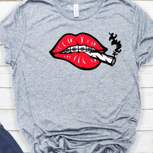 Sexy Lips Smoking Joint Svg File Lips Svg Lips Png Smoking Weed Svg ...