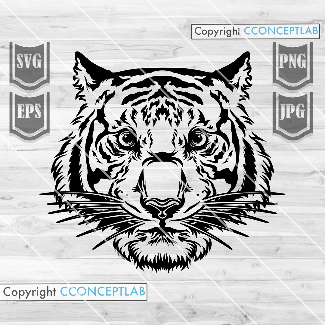 Tiger Animal Svg File || Tiger Cut Files || Tiger Clipart || Tiger Png ...