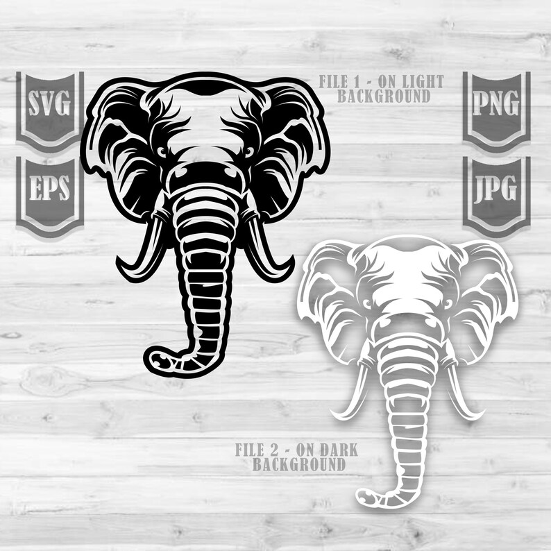 Elephant Clipart Svg Safari Animal Cut File Jungle Wild - Etsy