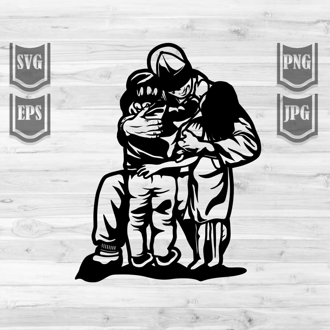 Father Son and Daughter Hugging Svg | Father's Day Cutfile | Best Papa ...
