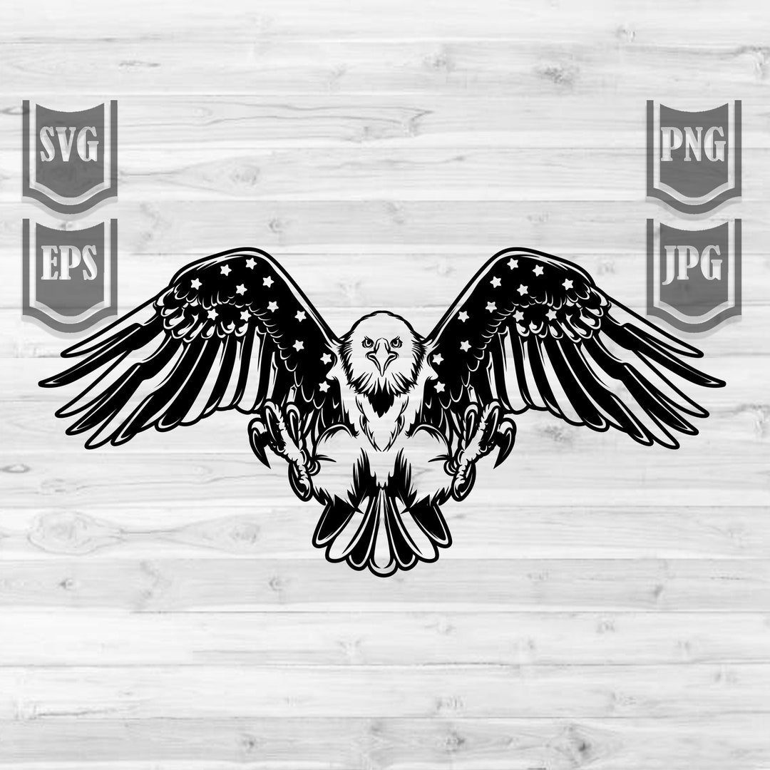 US Patriotic Eagle Svg File || American Eagle Clipart || 4th of July ...