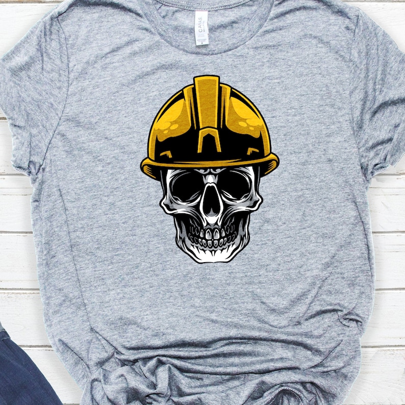 Civil Engineering Skull Svg Skeleton Head Cut File Hard - Etsy