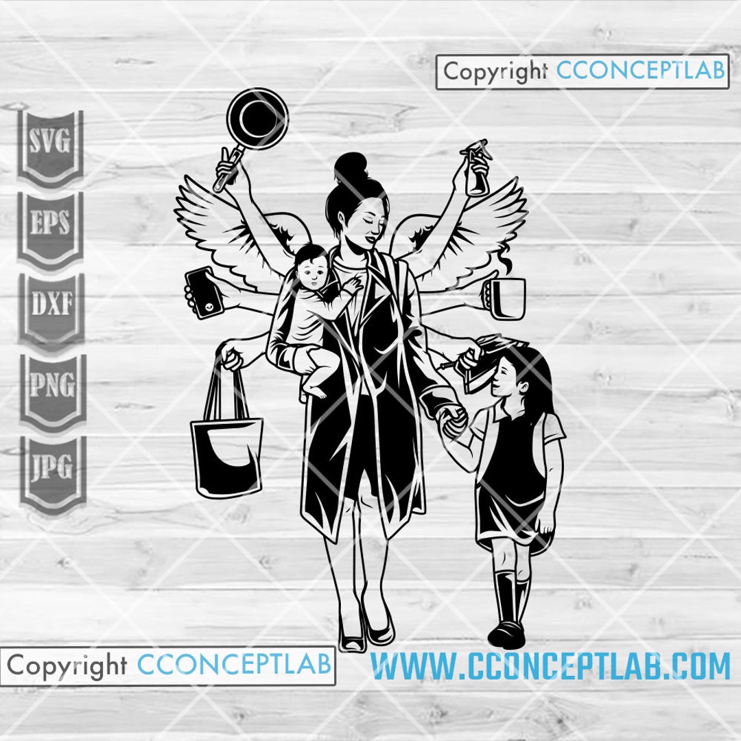 Mom Multitasking Svg | Momlife Clipart | Mother's Day Gift Idea | Best ...