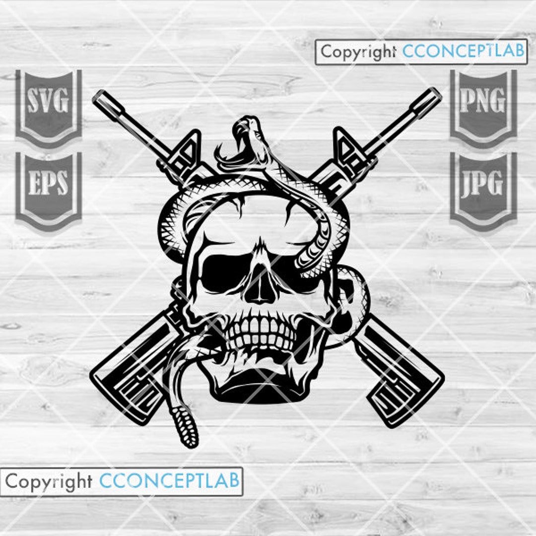 Tactical Skull and Snake Svg Tactical Svg Tactical Snake Svg Skull Svg ...