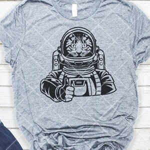 Astronaut Cat Svg | Outer Space Clipart | Galaxy Stencil | Spaceship ...