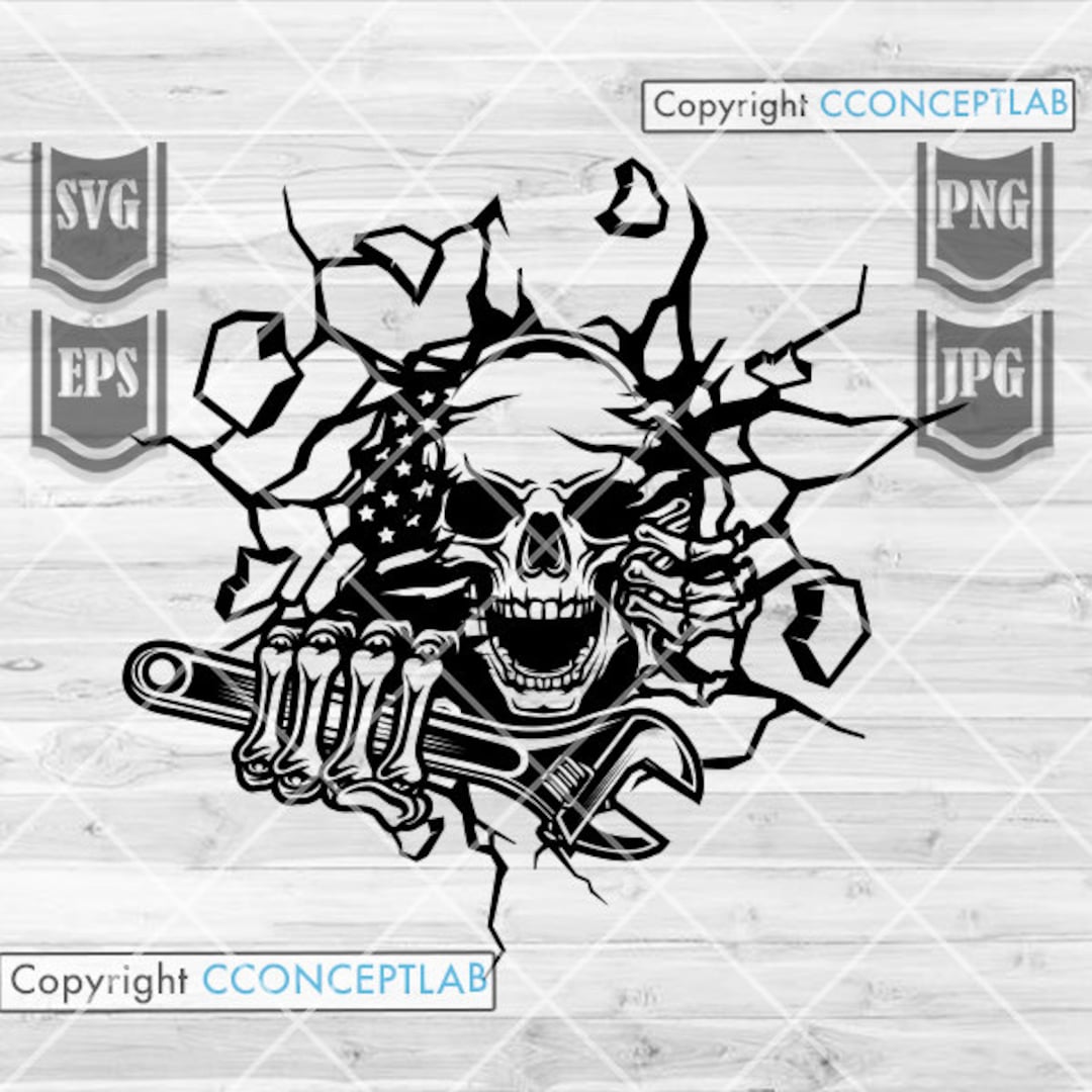 Smashing Wall Mechanic Svg | Mechanical Tools Clipart | Repairman Dad ...