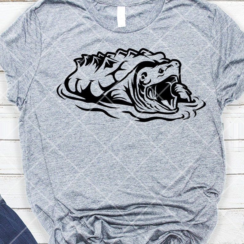 Alligator Snapping Turtle Svg Swamp Animal Clipart Lake - Etsy