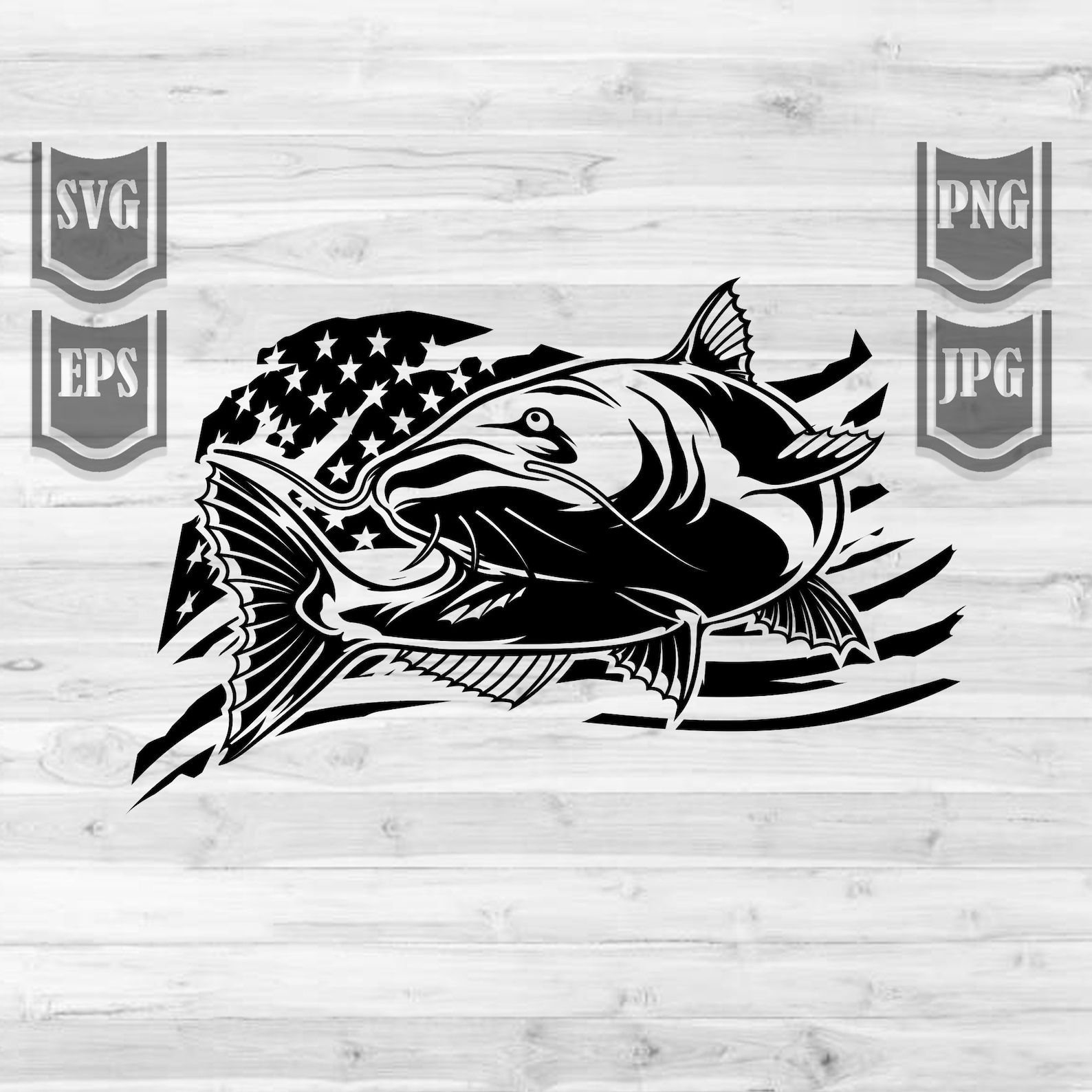 Catfishing Svg Svg || Catfish Clipart || Fishing Catfish Svg || Angling ...