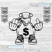 Money Bag Middle Finger Svg Hipster Cut File Gangster Clipart Hooligan ...