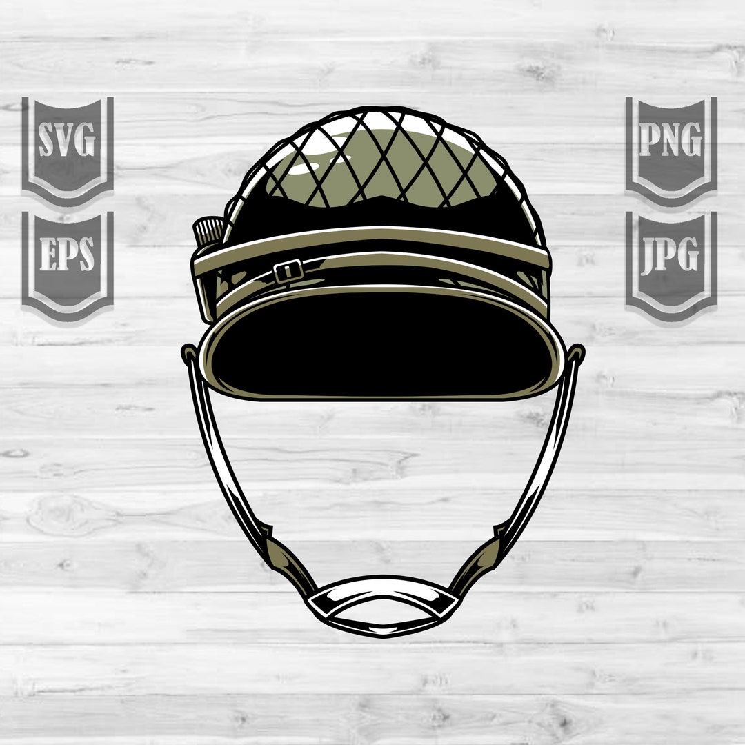 Soldier Helmet Svg | Military Helmet Cut File | Army Gear Stencil ...