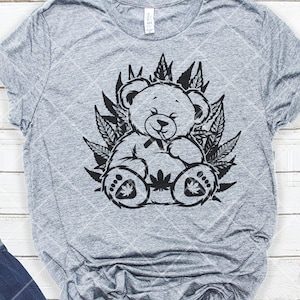 Teddy Bear Smoking Weed Svg High Bear Clipart Rasta Animal - Etsy