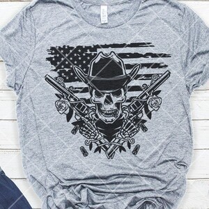 US Cowboy Skull Clipart | Cowboy Skull Svg | Cowboy Cutfile | Howdy Svg ...